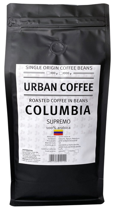 Urban Coffee Columbia Supremo, 1000 gr, cafea boabe, Single Origin ...